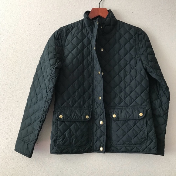 J. Crew | Jackets & Coats | Forest Green Quilted Puffer Xs | Poshmark